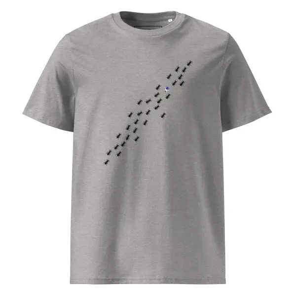 ANCHOR & CREW Heather Ants Where's William Going? Organic Cotton T-shirt - Grey