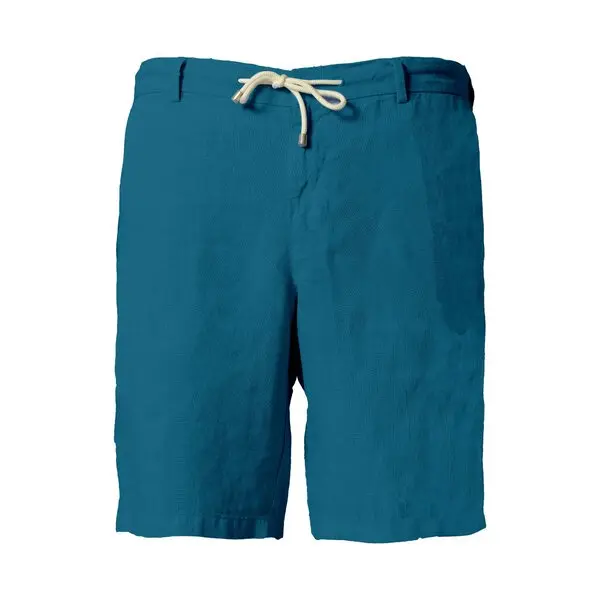 Jacques Zolty Valmont Linen Bermudas Royal - Blue