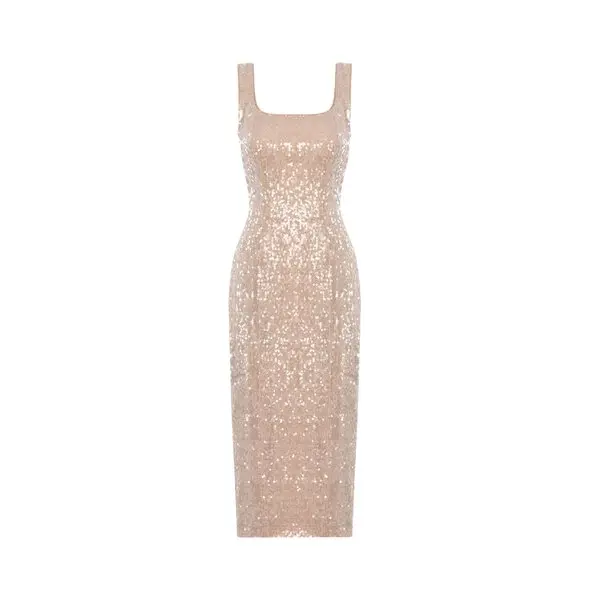 ELSAVA Midi Dress - Silver