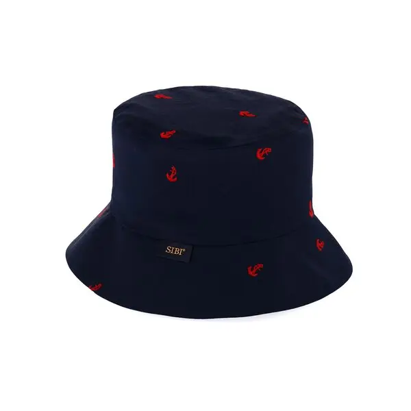 SIBI HATS Marine Embroidered Bucket Hat - Blue