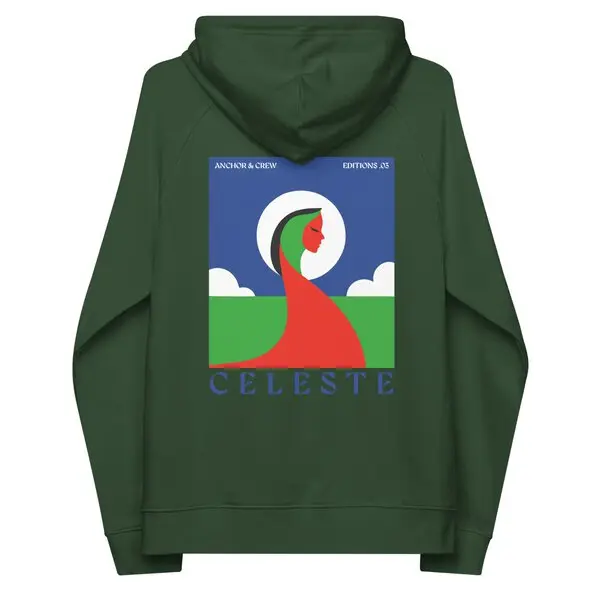 ANCHOR & CREW Bottle Three Celeste Editions Organic Cotton Hoodie - Green