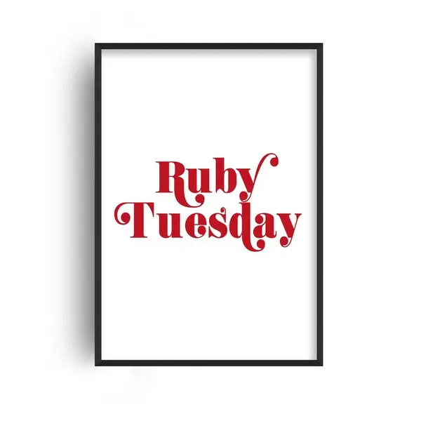 FANCLUB Ruby Tuesday Giclée Art Print A2 - Red