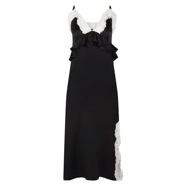 LISA THE LABEL Rosie Slip Dress In Noire - Black