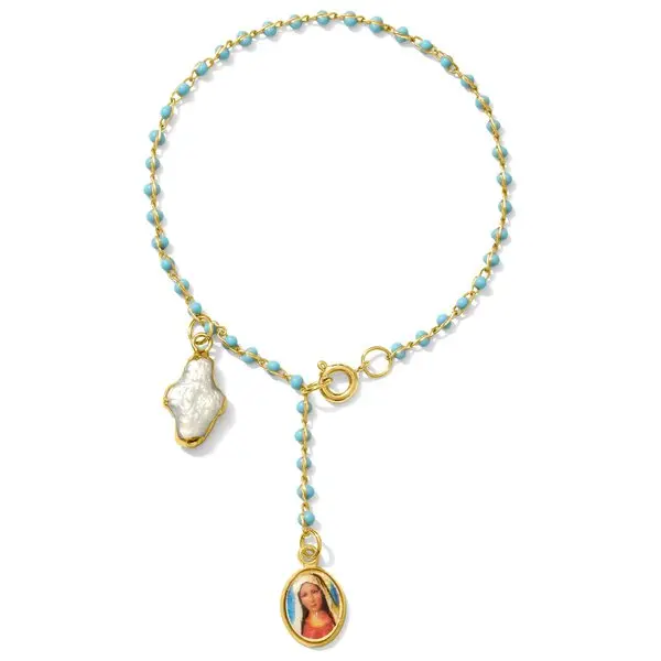 ALEXIE OF ATHENS Madonna Di Mare Bead Bracelet - Blue