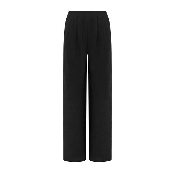 MANDRAGORA Linen And Viscose High-waisted Pants With Flowing, Wide Legs -ora - Black