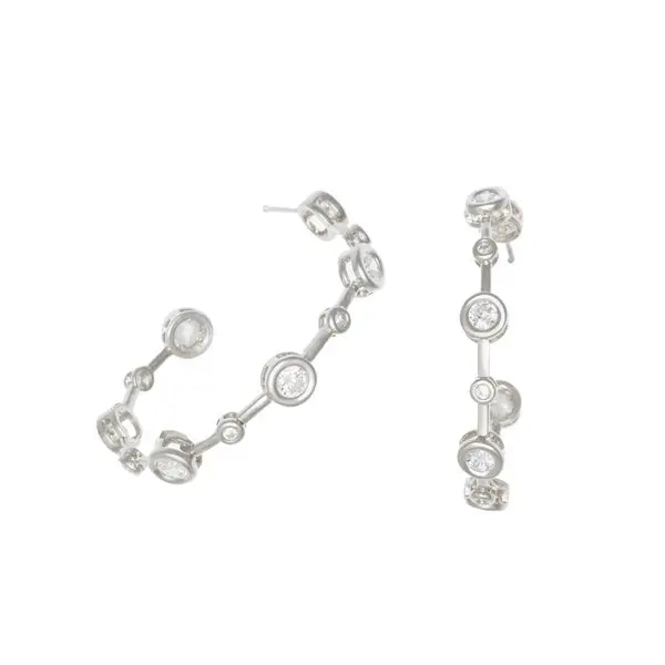 SHABELLA NYC Luxe Hoops - Silver