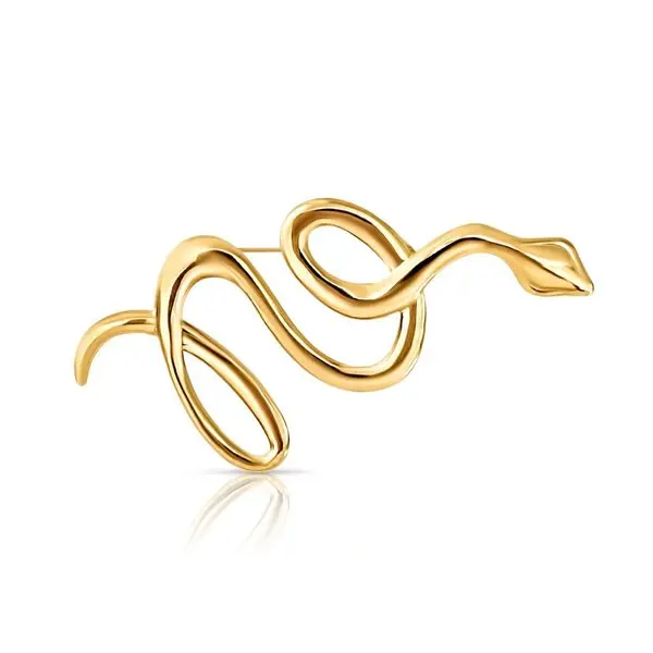 ELLIE VAIL JEWELRY Zola Serpent Brooch - Gold