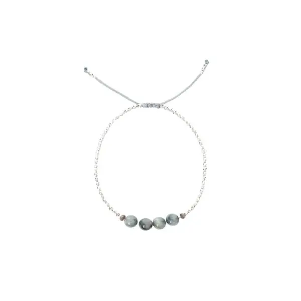 MARGOT VII Four Pearls Bracelet - Grey