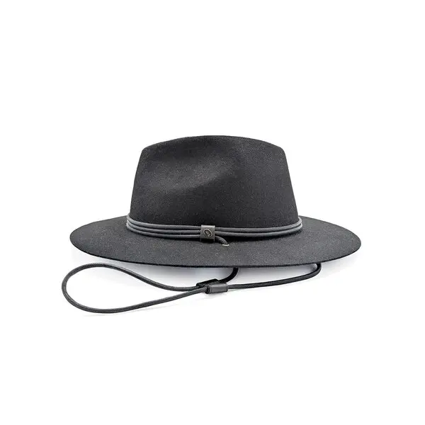 DORIA 1905 Wool Felt Drop Hat With Lanyard - Black