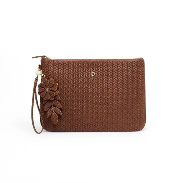 OTRERA Braided Clutch - Brown