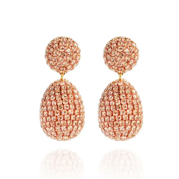 SAULE LABEL Clio Earrings In Peach Sorbet - Orange