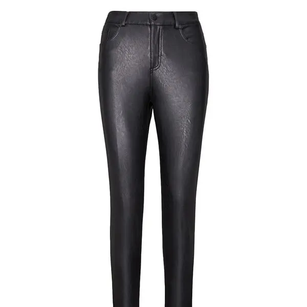 Commando Faux Leather Five Pocket Pants, Slg69 - Black
