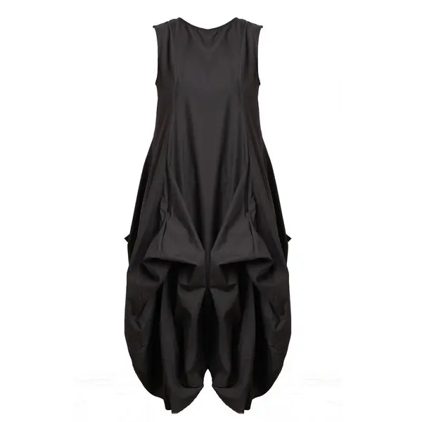 METAMORPHOZA Sleeveless Loose Dress - Black