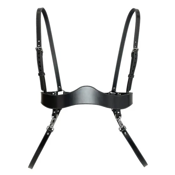 HAUTE CUIR Loela Underbust Leather Harness - Black