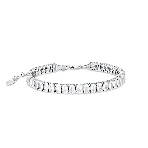 SHYMI Oval Prong-set Tennis Bracelet - Silver