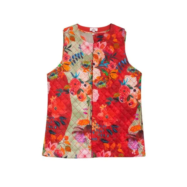 NIZA Romantic Inspi Maxi Dress With Ruffles And Floral Print - Red
