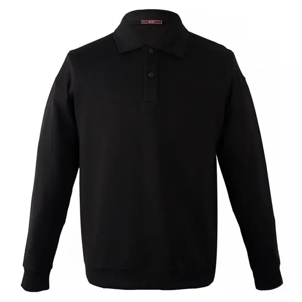 DAVID WEJ Alexander Polo Sweat Shirt - Black