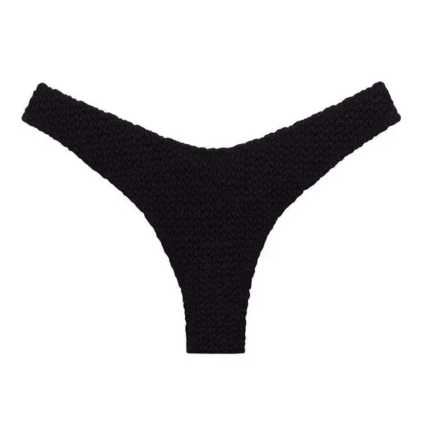 MONTCE Crochet Lulu Zig Zag Stitch Bikini Bottom - Black