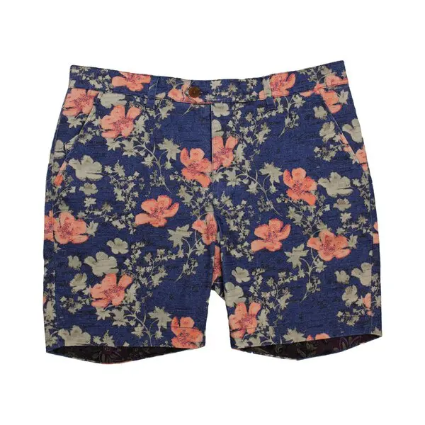 LORDS OF HARLECH John Oriental Hibiscus Navy - Blue