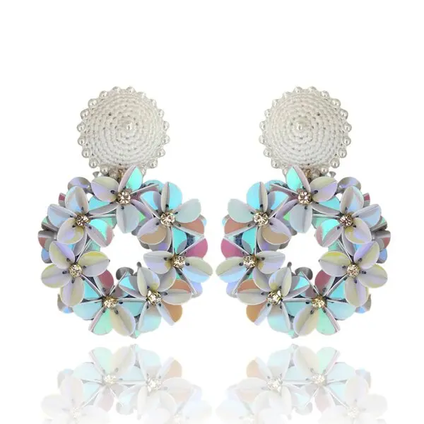 PINAR OZEVLAT Petite Yasmine Hoops - Blue