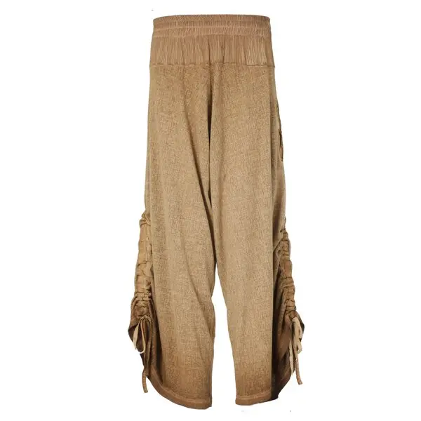ZHENABIA Neutrals Duo Salvar Desert Sand Boho Harem Pants - Brown