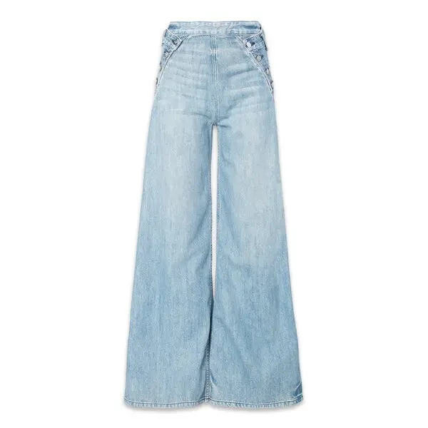 NOEND Dina High Waisted Wide Leg Jeans In Dover - Blue