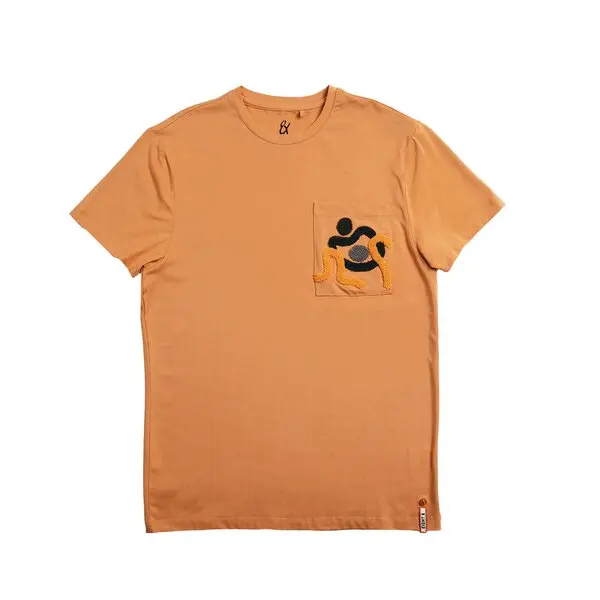 EIGHT X No. Five Abstract Graphic T-shirt - Orange