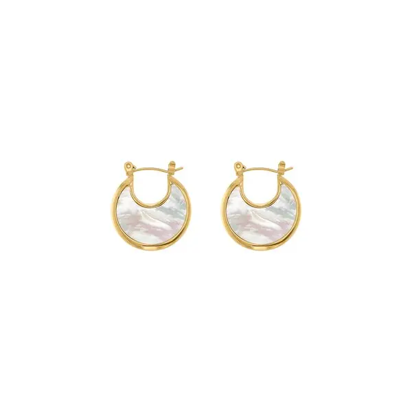 OLIVIA LE Tessa Disc Hoop Earrings - Black