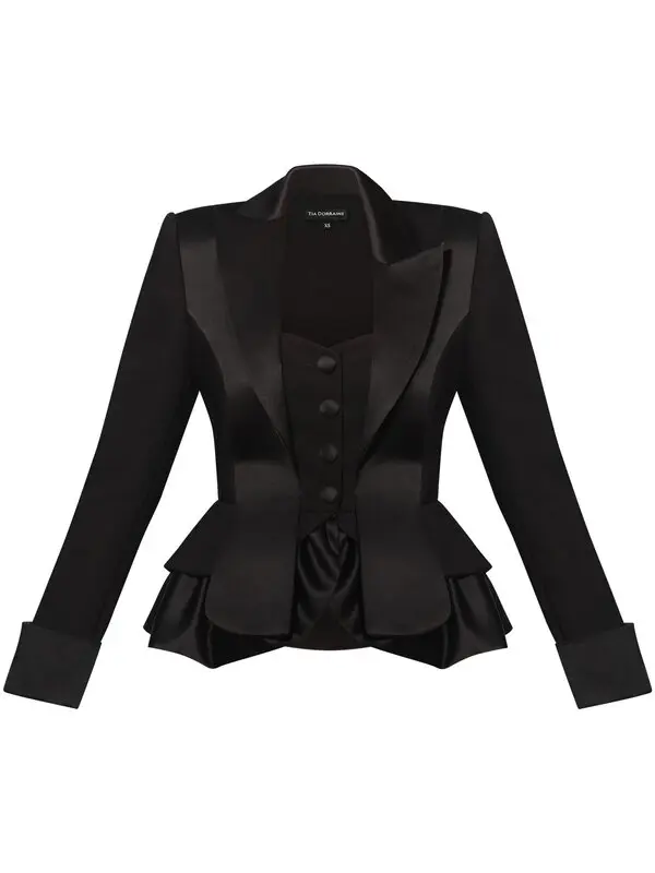 TIA DORRAINE Deconstructed Tailored Blazer - Black