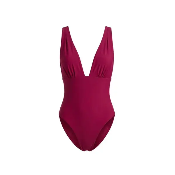 VERONI SWIM Roxanne Deep Plunge One Piece - Red