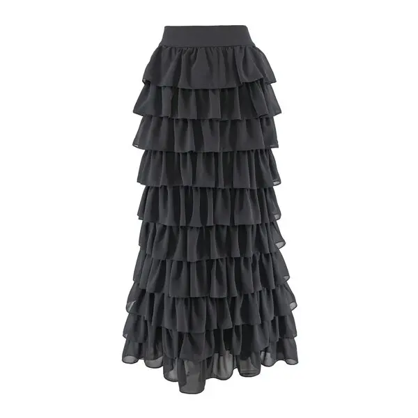 SILVIA SERBAN Veil Skirt With Adjustable Length