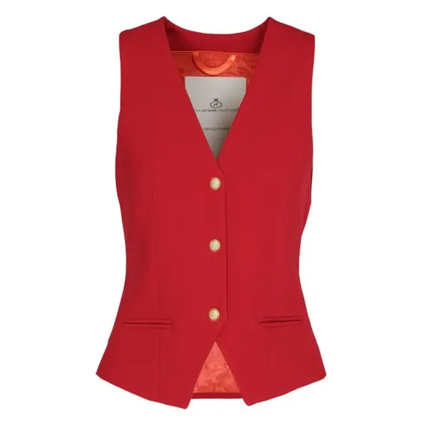 THE EXTREME COLLECTION Vest Super Crepe With Buttons And Gold Details Atelier - Red