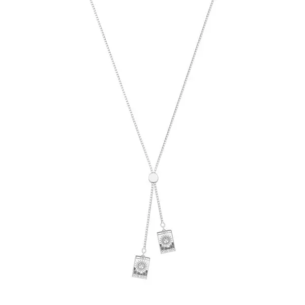 CARTERGORE Tarot Card Sterling Slider Necklace - Silver