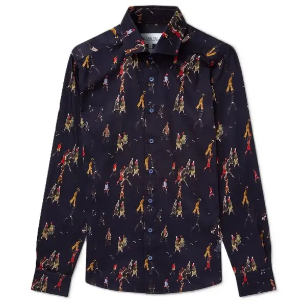 BLAKE MILL Lowry: Going To Work Shirt Navy - Blue