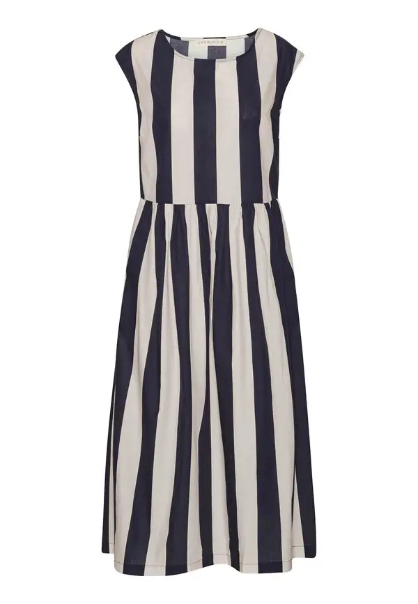 GROBUND Mathilde Dress The One With Canopy-stripes - Blue