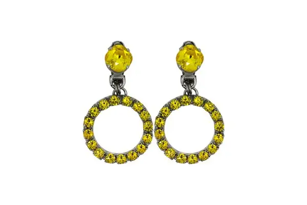 VICKISARGE The Small Hoop Earrings In Platinum Pierced - Yellow