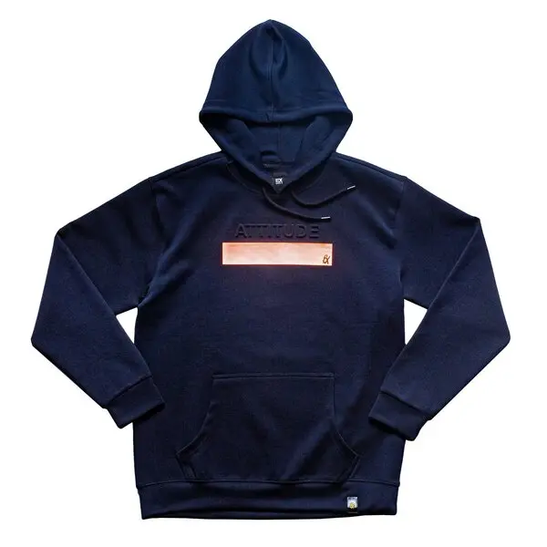EIGHT X Attitude Hoodie Navy - Blue