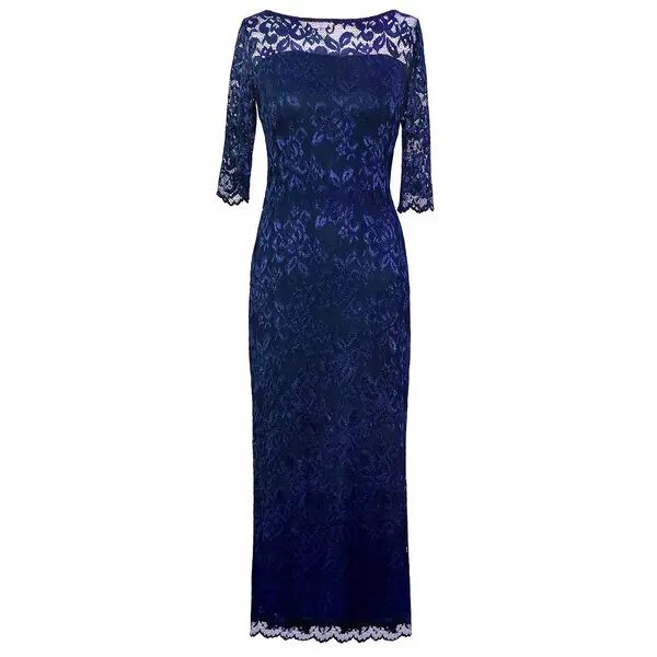 ALIE STREET LONDON Lila Lace Gown In Navy - Blue