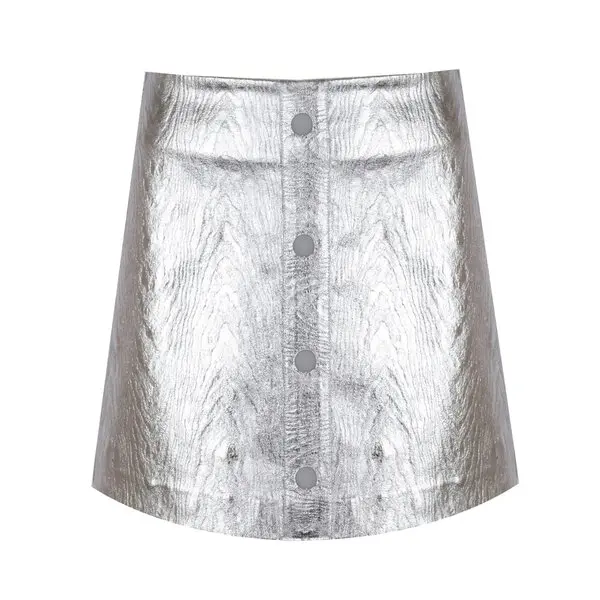 MIRIMALIST Trace Mini Skirt - Silver