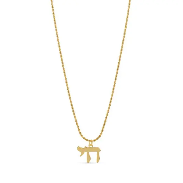 SHYMI Chai On A Rope Chain Necklace - Gold