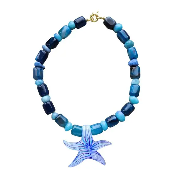 MISS MAY THE BRAND Hawaii Necklace - Blue
