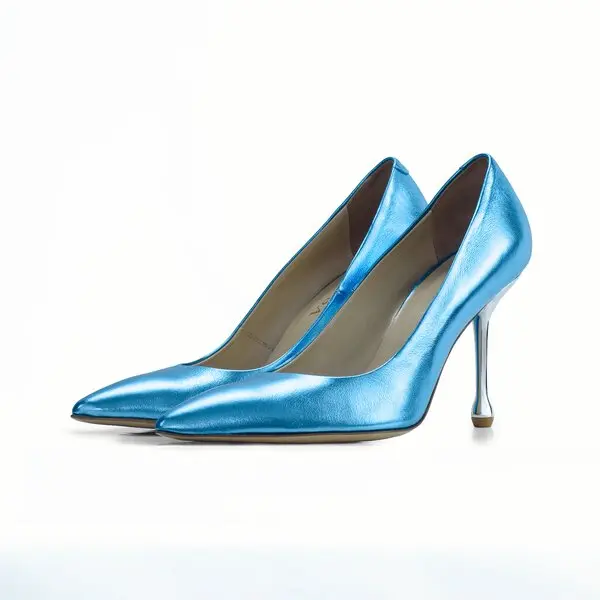 STESSA BY SARAH The Molly Luxe Stiletto Pump In Adriatic - Blue
