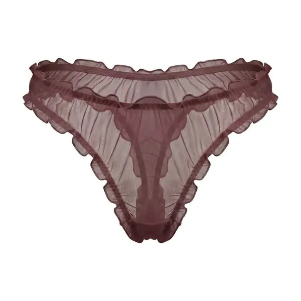 ALEVY STUDIOS The Ruffle Thong - Brown