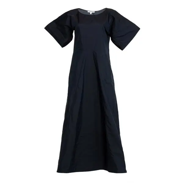 BIANCA POPP Space Nun Dress Minimal Dress In Navy Taffeta - Blue