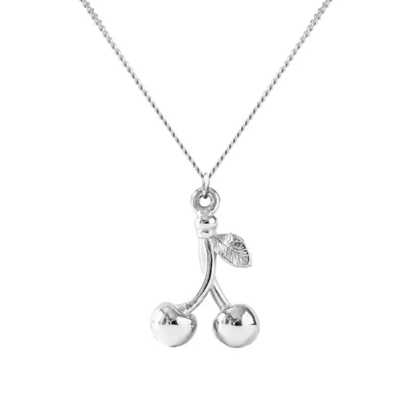 LEE RENEE Cherry Necklace - Silver