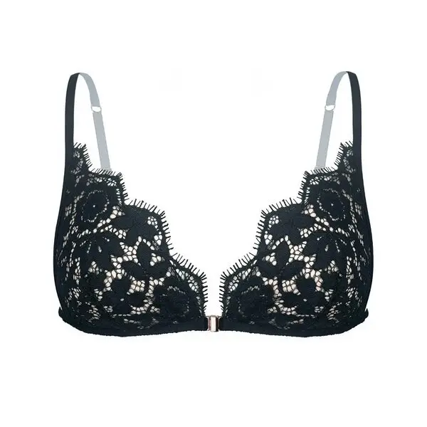 MONIQUE MORIN LINGERIE Frisson Triangle Bralette - Black