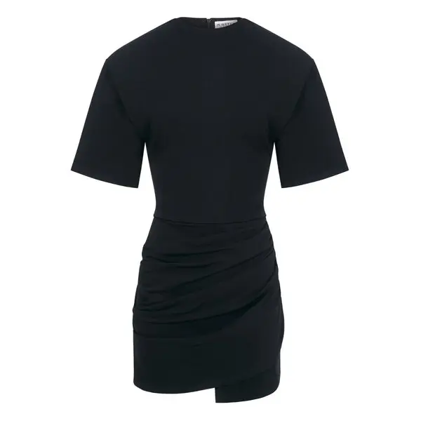 M SETTE PARIS Jiji Shoulder-pad Dress - Black