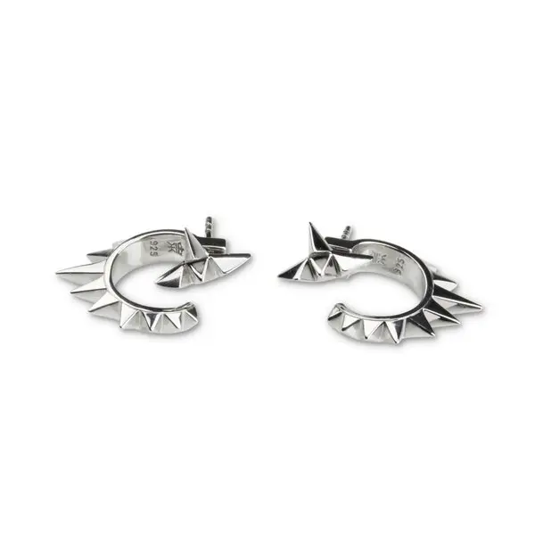 KASUN LONDON Vortex Earrings - Silver