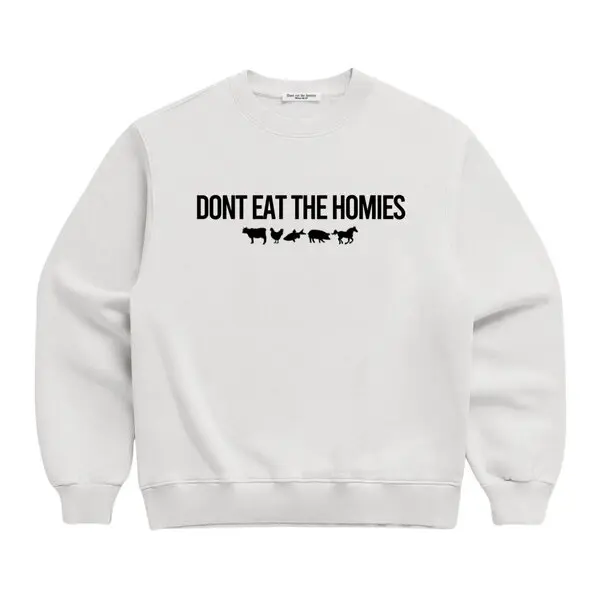 DONT EAT THE HOMIES Three D Crewneck - Grey