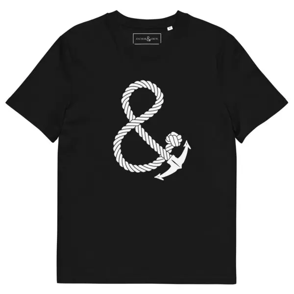 ANCHOR & CREW Oversized Ampersand Signature Organic Cotton T-shirt - Black